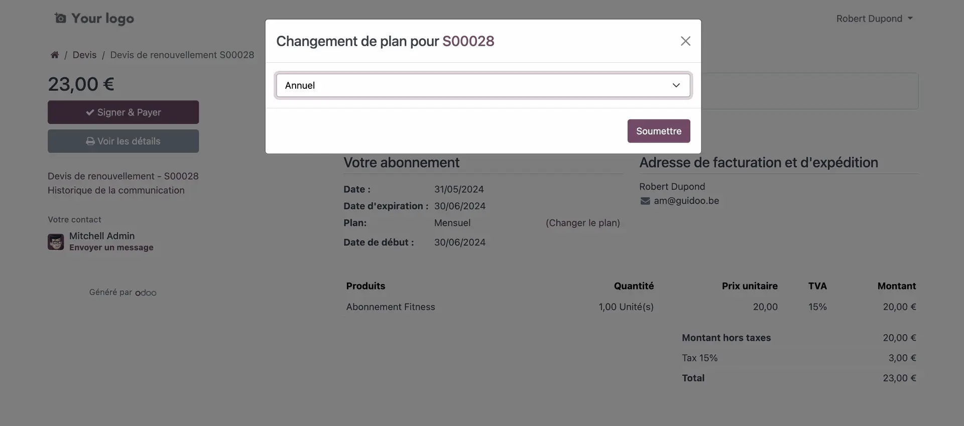 Gérer vos abonnements et facturations avec Odoo